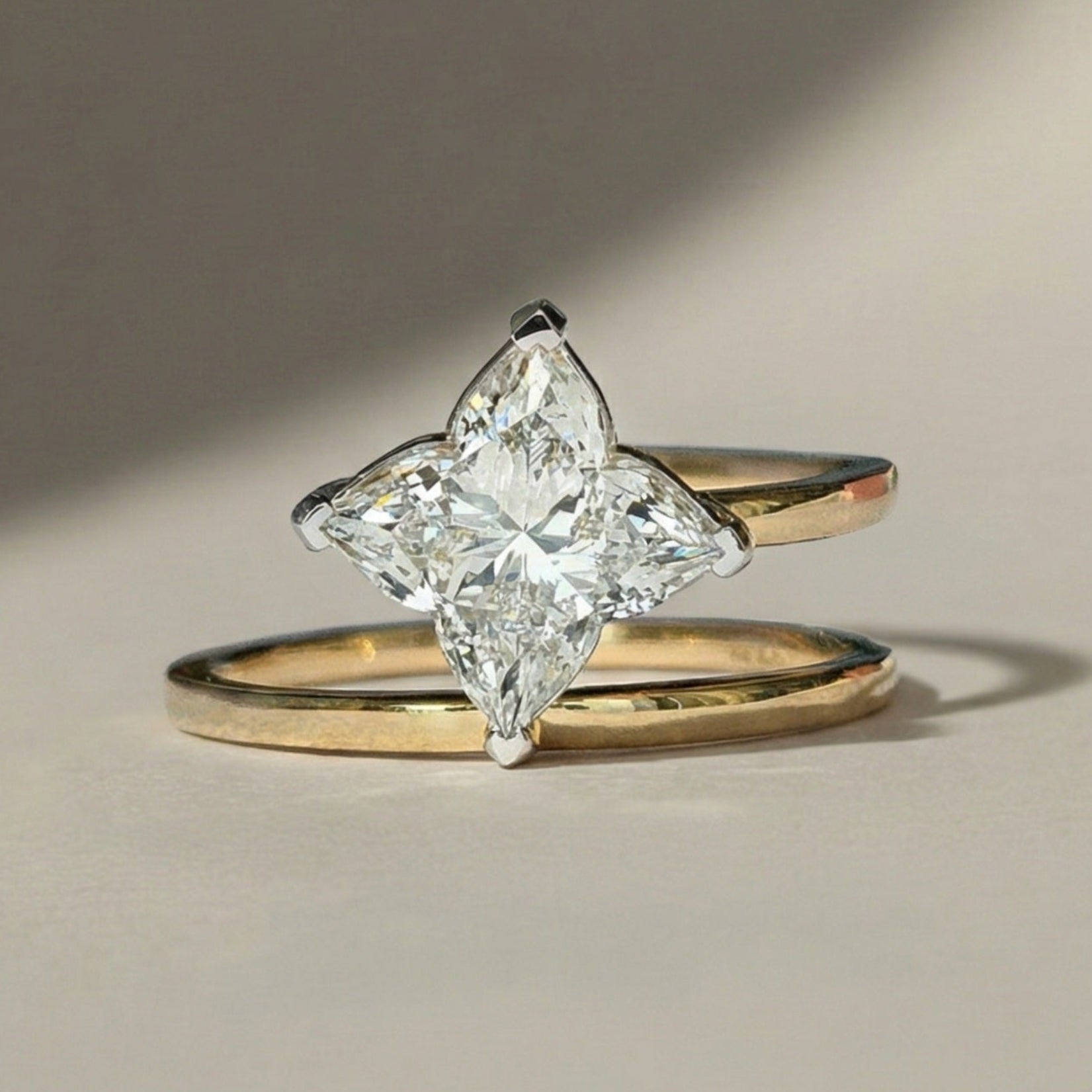 2 Ct Lillian Lily Cut Solitaire Ring – True Diamond IN