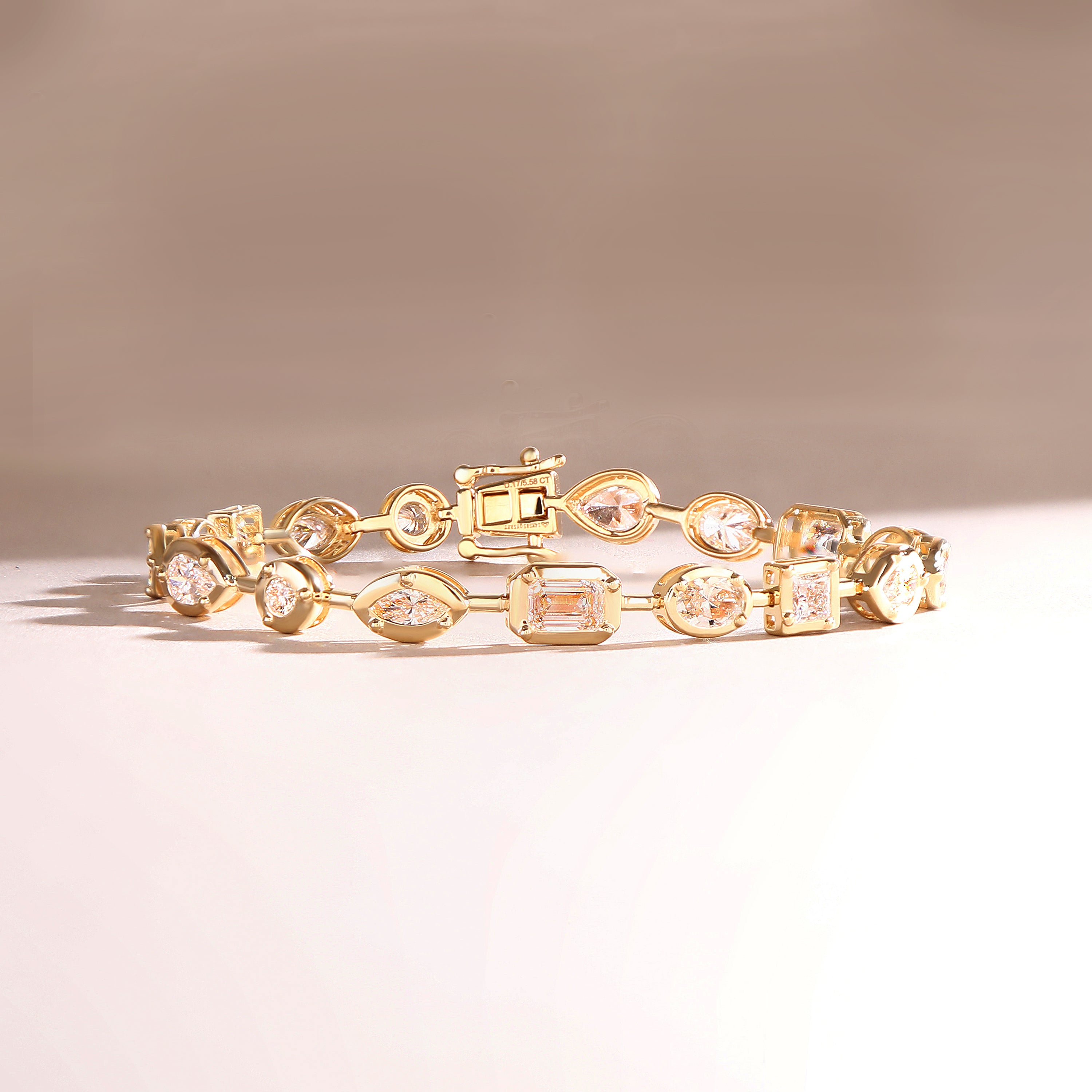 Old Hollywood 5 ct Multi stone Tennis Bracelet – True Diamond IN