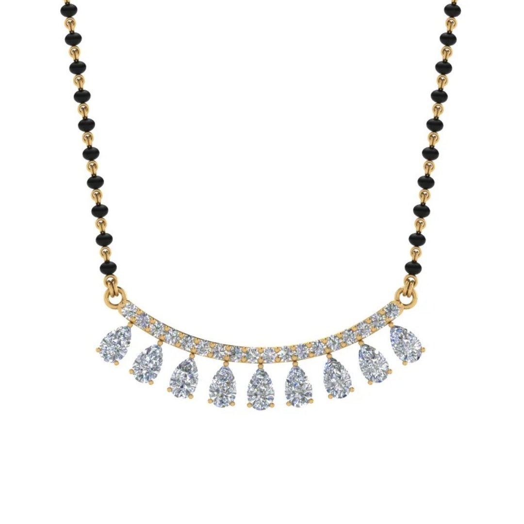 9-stone Modern Diamond Mangalsutra – True Diamond IN